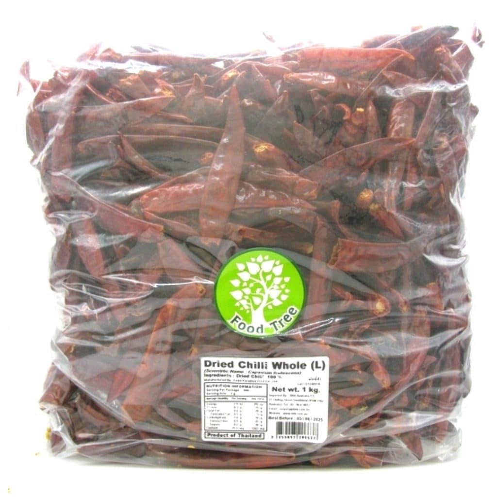 Food Tree Dried Chilli Whole(L) 5x1kg - Wholesale - BKK Australia